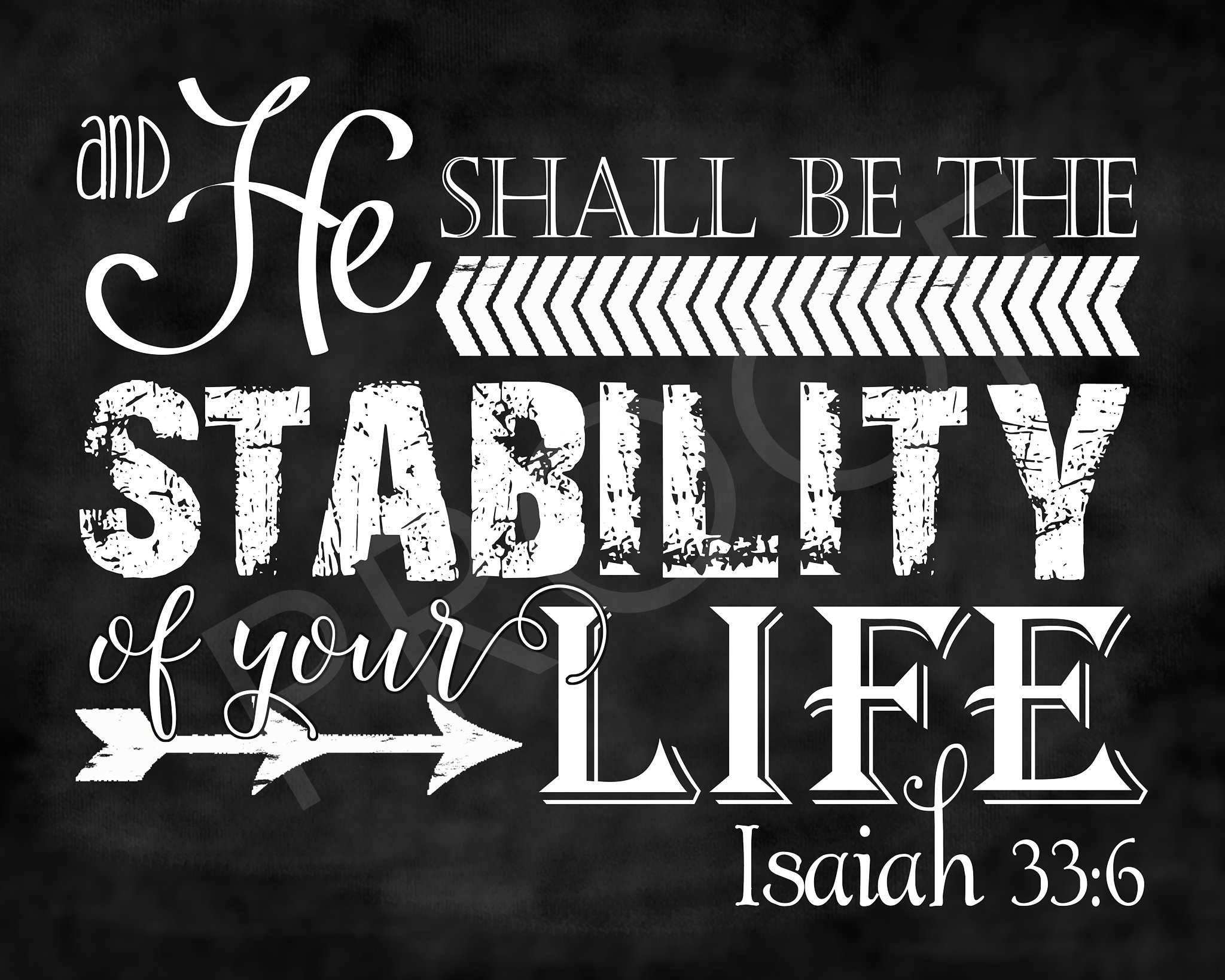 Scripture Art Isaiah 33:6 Chalkboard Style - Etsy