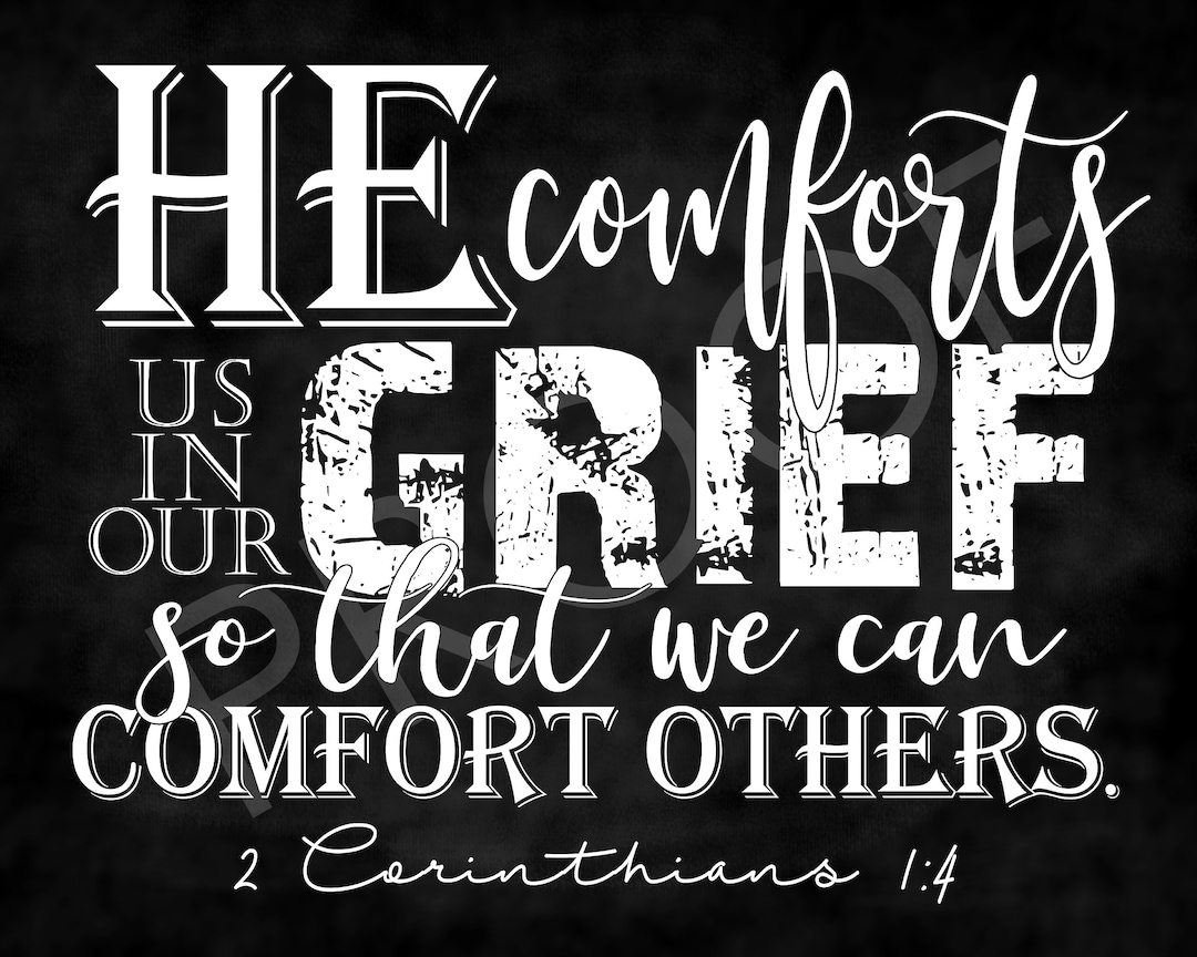 Scripture Art - 2 Corinthians 1:4 Chalkboard Style - Etsy