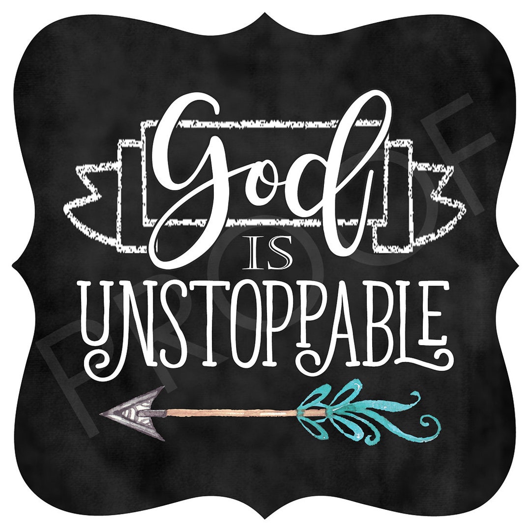 Scripture Magnet 5x5 Ornate Magnet God is Unstoppable - Etsy