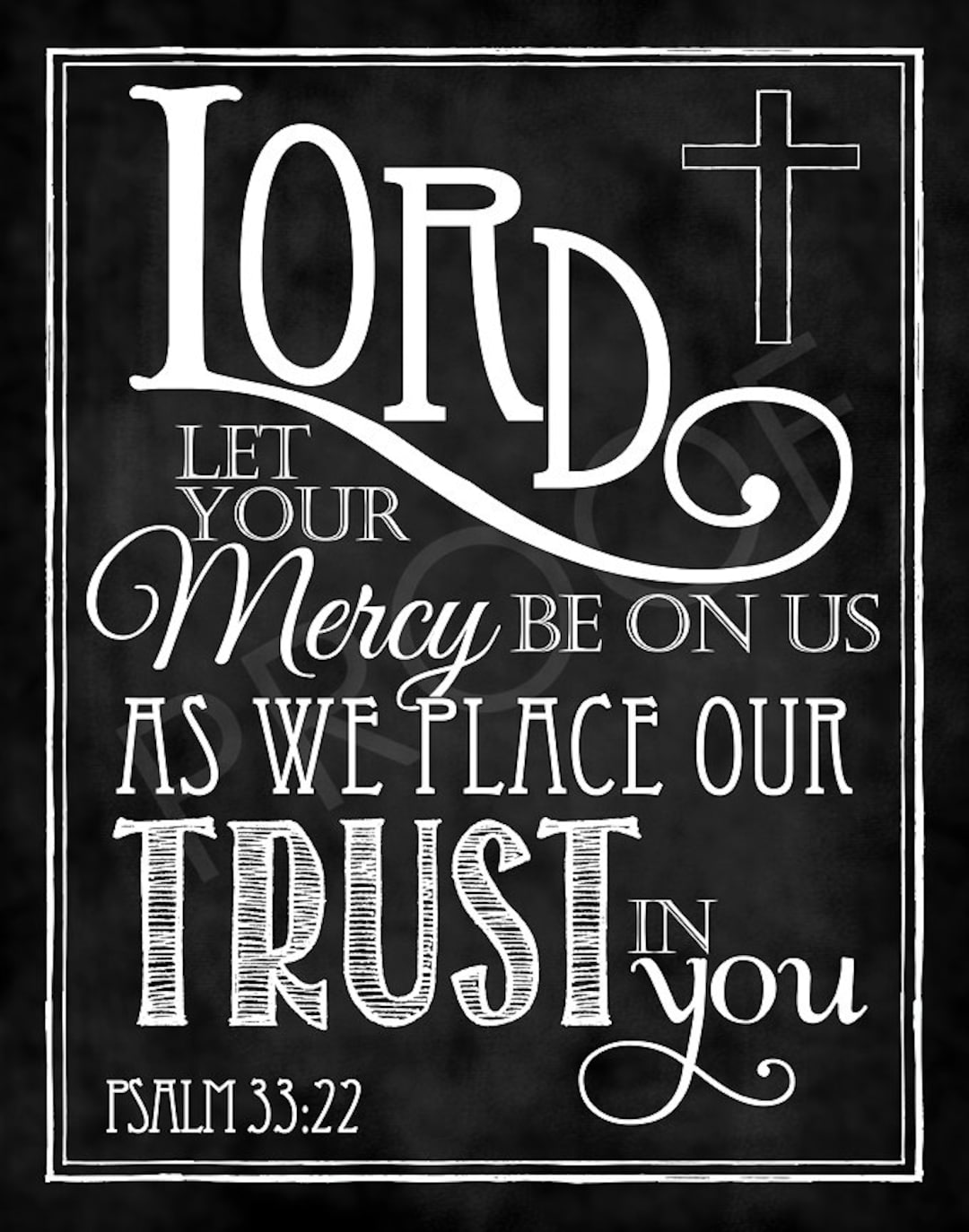 Scripture Art - Psalm 33:22 ~ Chalkboard Style - Etsy