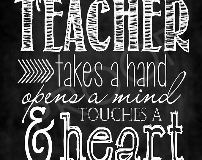 Chalkboard Art Quote for Teachers Chalkboard Style - Etsy