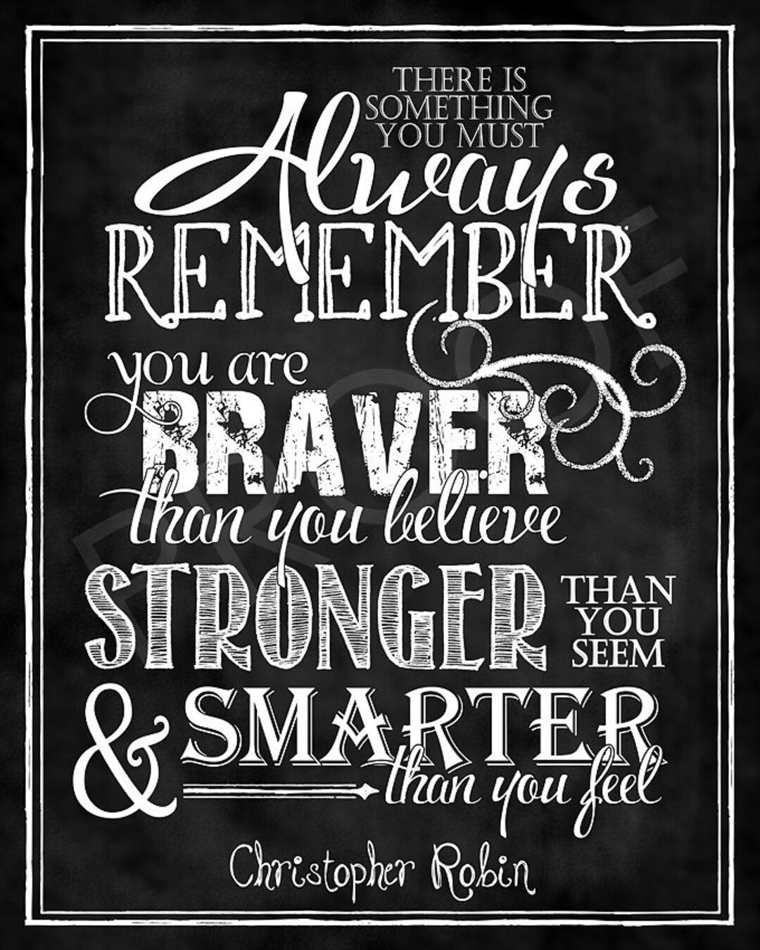 Chalkboard Art - Quote by Christopher Robin - Etsy