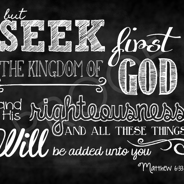 Matthew 6 33 - Etsy