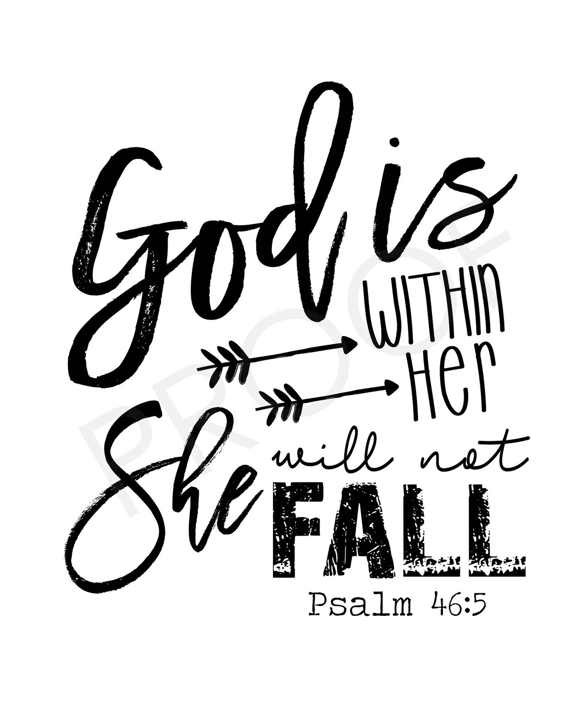 Scripture Art Psalm 46:5 Chalkboard Style - Etsy