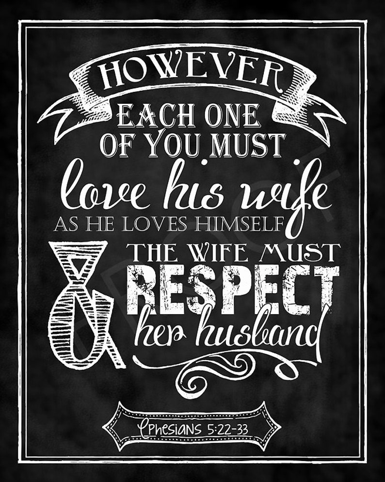 Scripture Art set of three taken from Ephesians 5:22-33 | Etsy