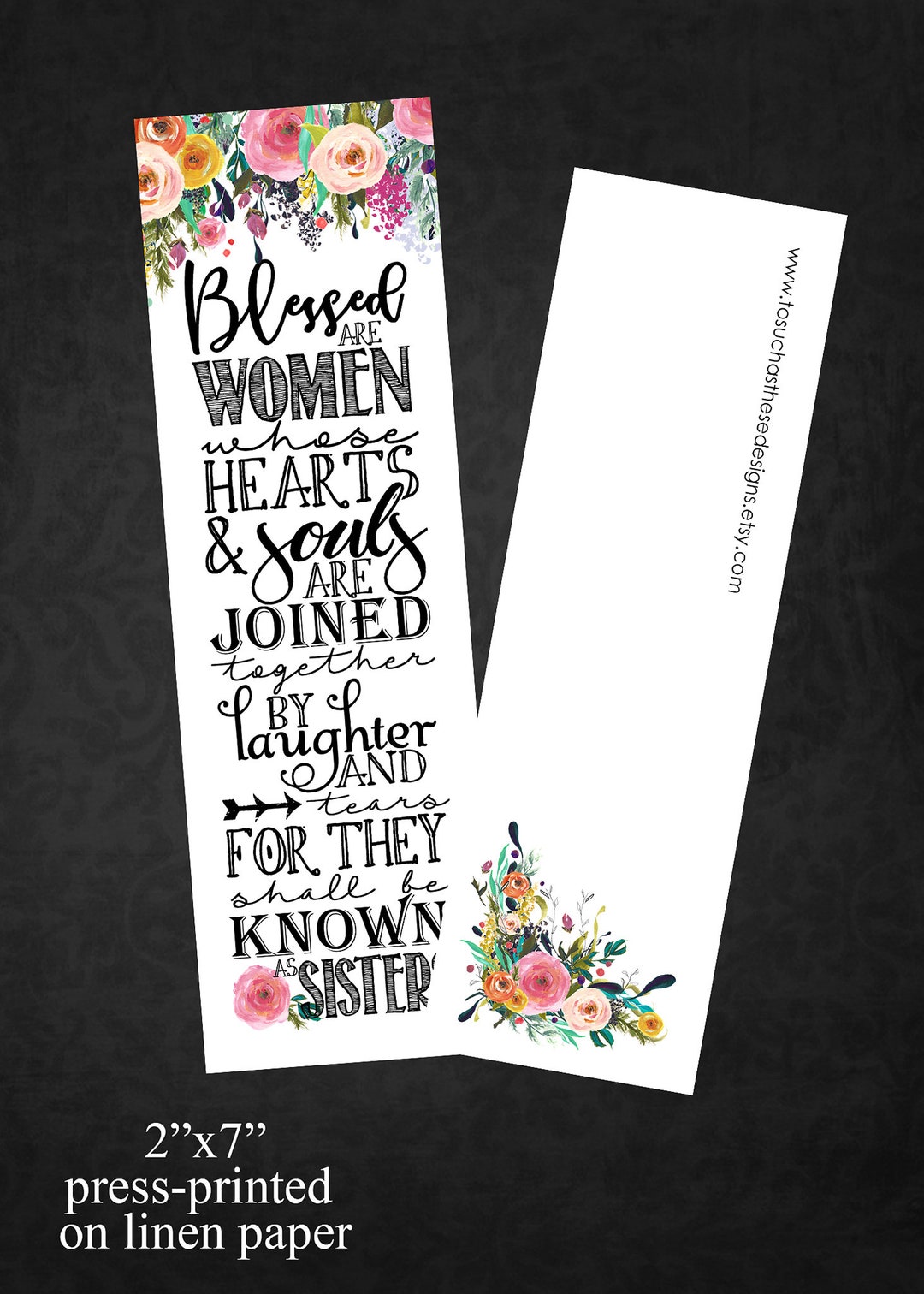 Set of 5 ~ Sisters ~ Bookmarks Linen Fine Art Paper - Etsy