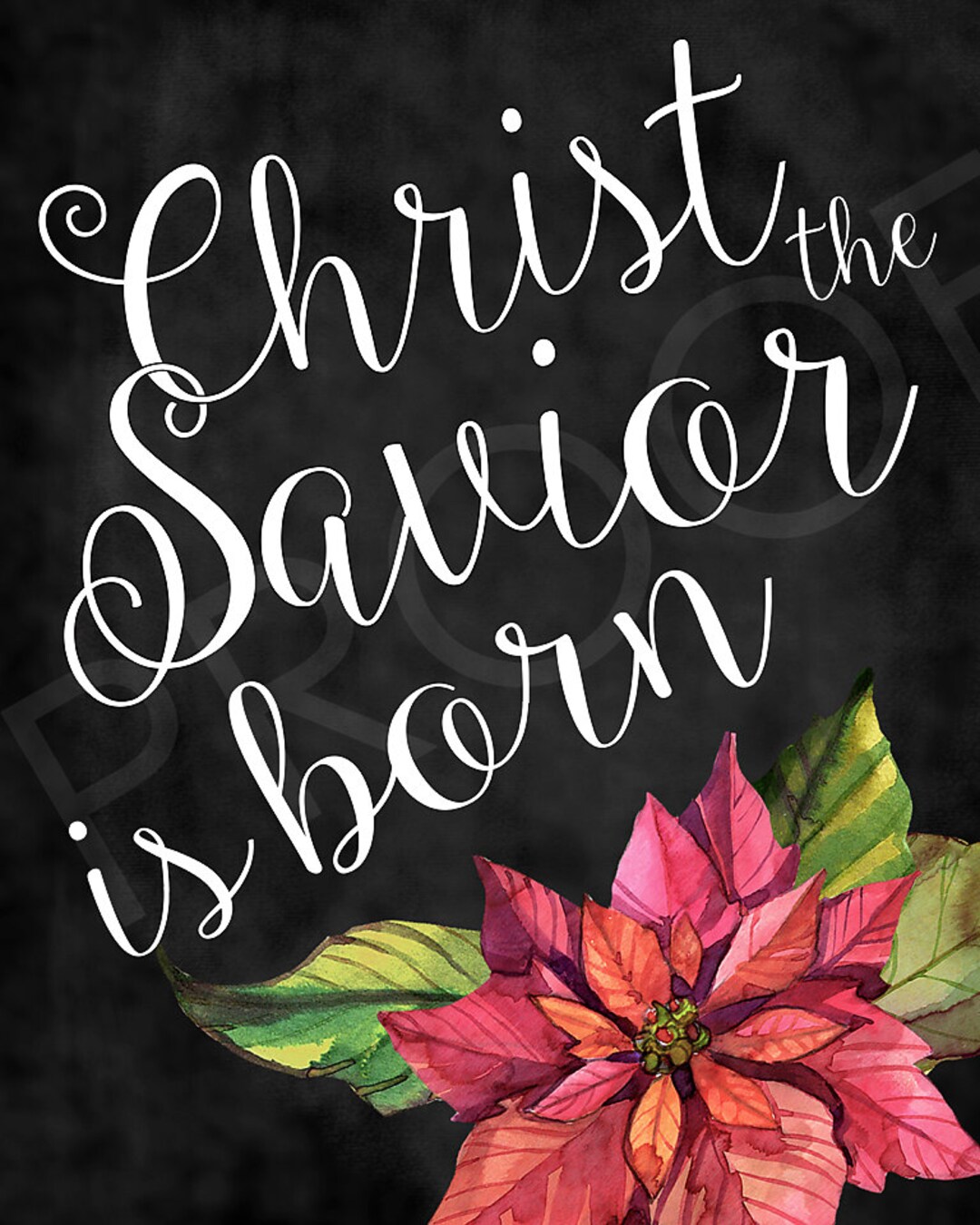 Christmas Chalkboard Art - Christ the Savior is Born ~ Watercolor ...