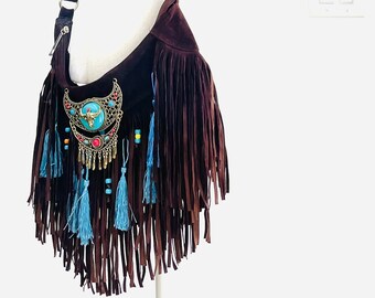 Bohemian Fringe Purse Boho Crossbody Shoulder Bag Fringe - Etsy