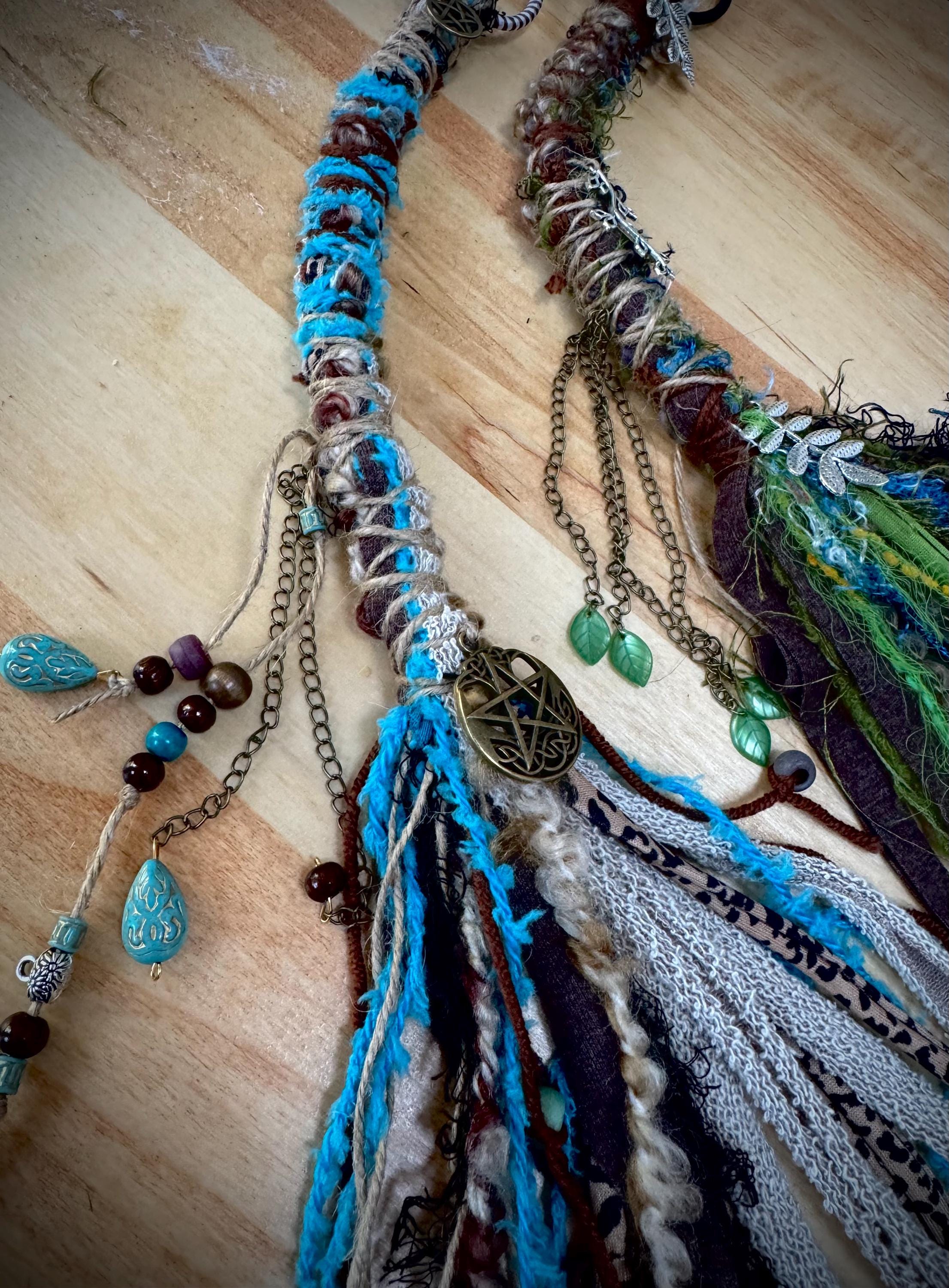 Boho Hair Wrap Dread, Fairy Locks, Dreadlock Braid Ponytail Clip, Hair ...