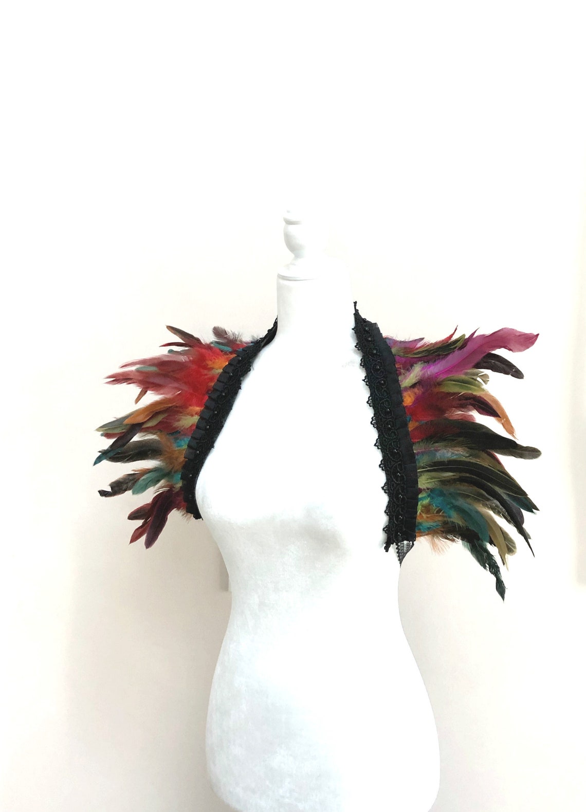 Feather Cape Carnival Costume Bird Costumesteampunk Cape - Etsy