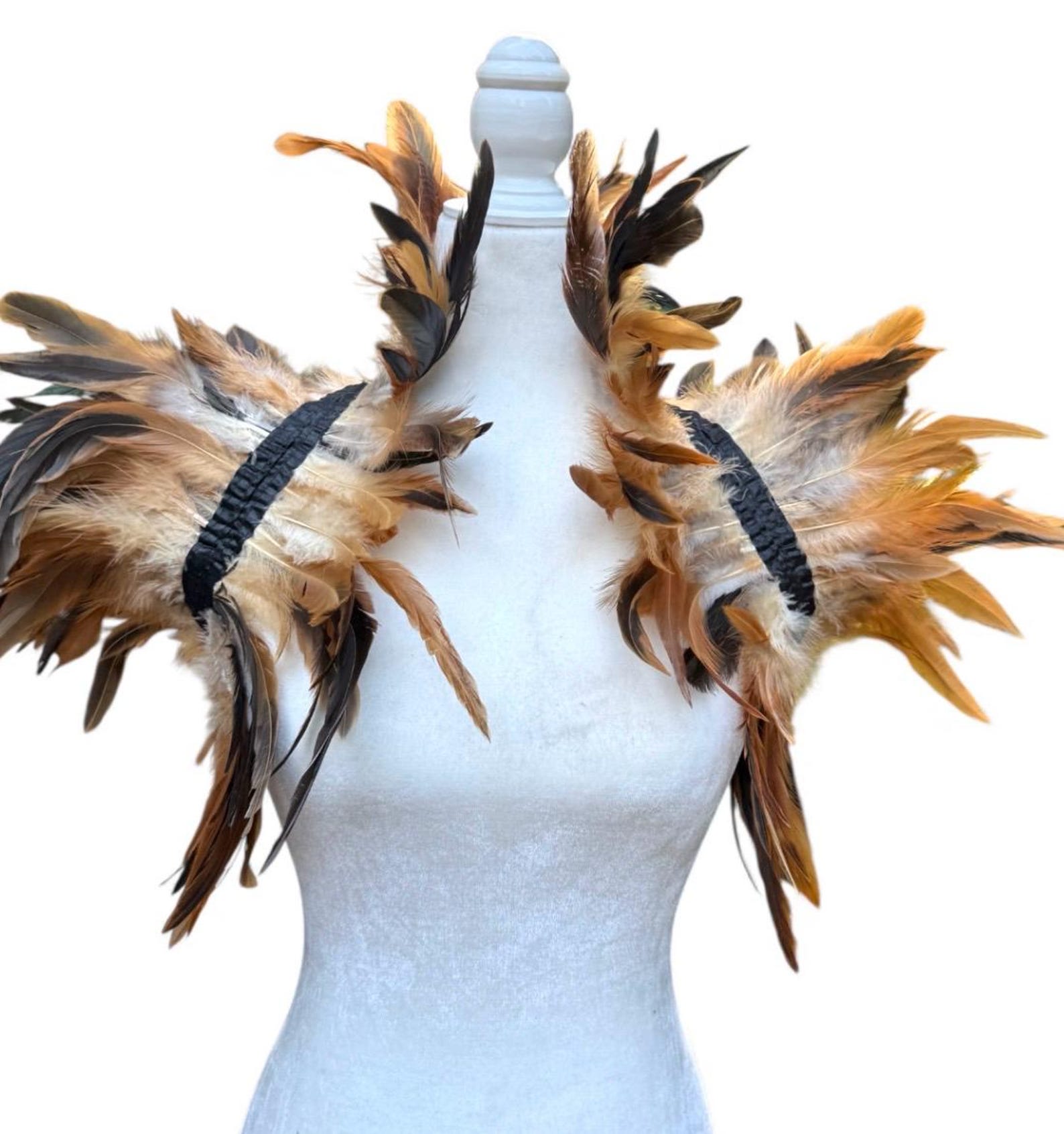 Handmade Feather Cape, Carnival Costume Shrug, Two-way Wearable - Etsy