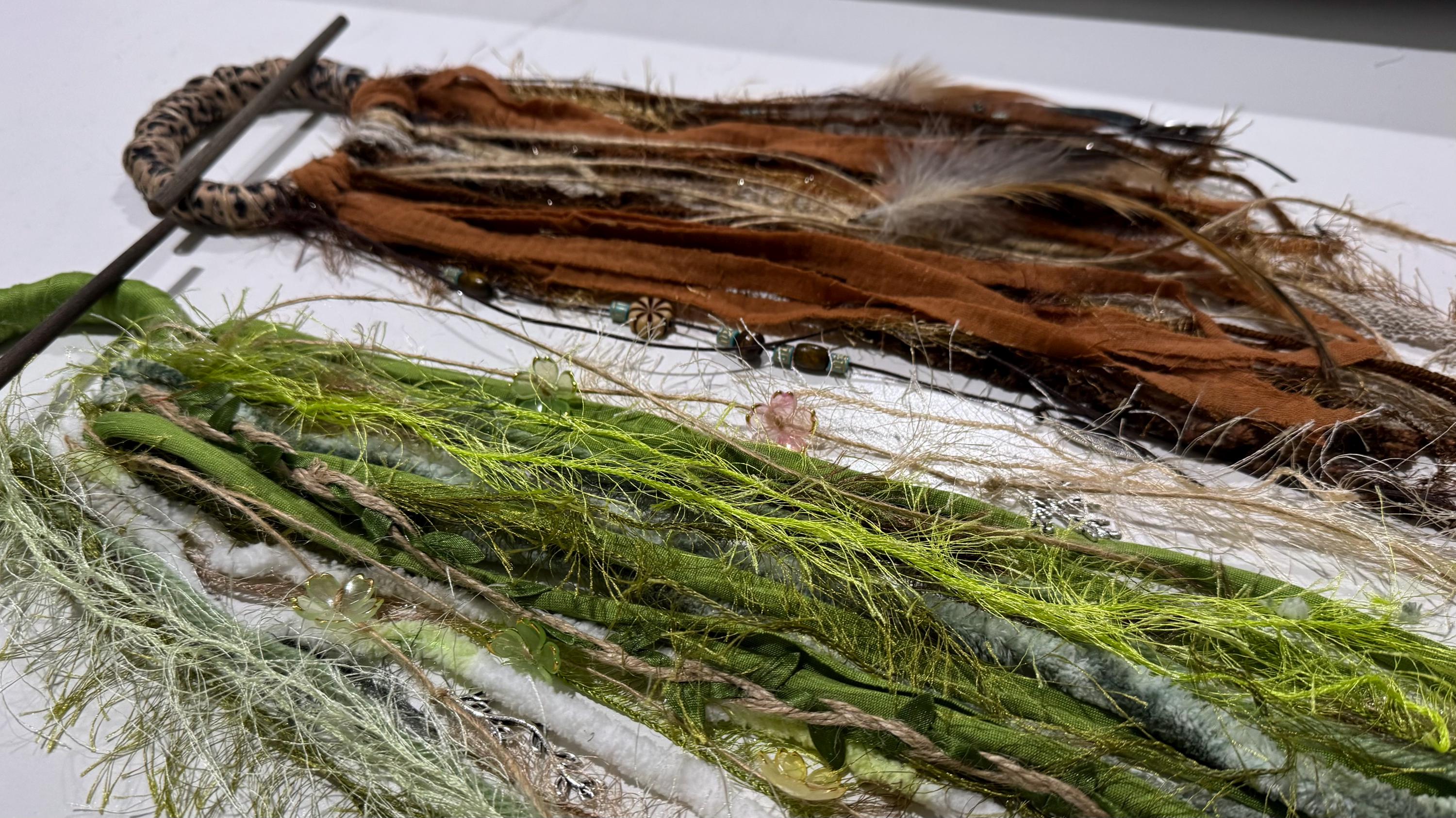 Boho Dreadlock Ring With Feathers Hair Wrap– Handmade Hair Accessory ...