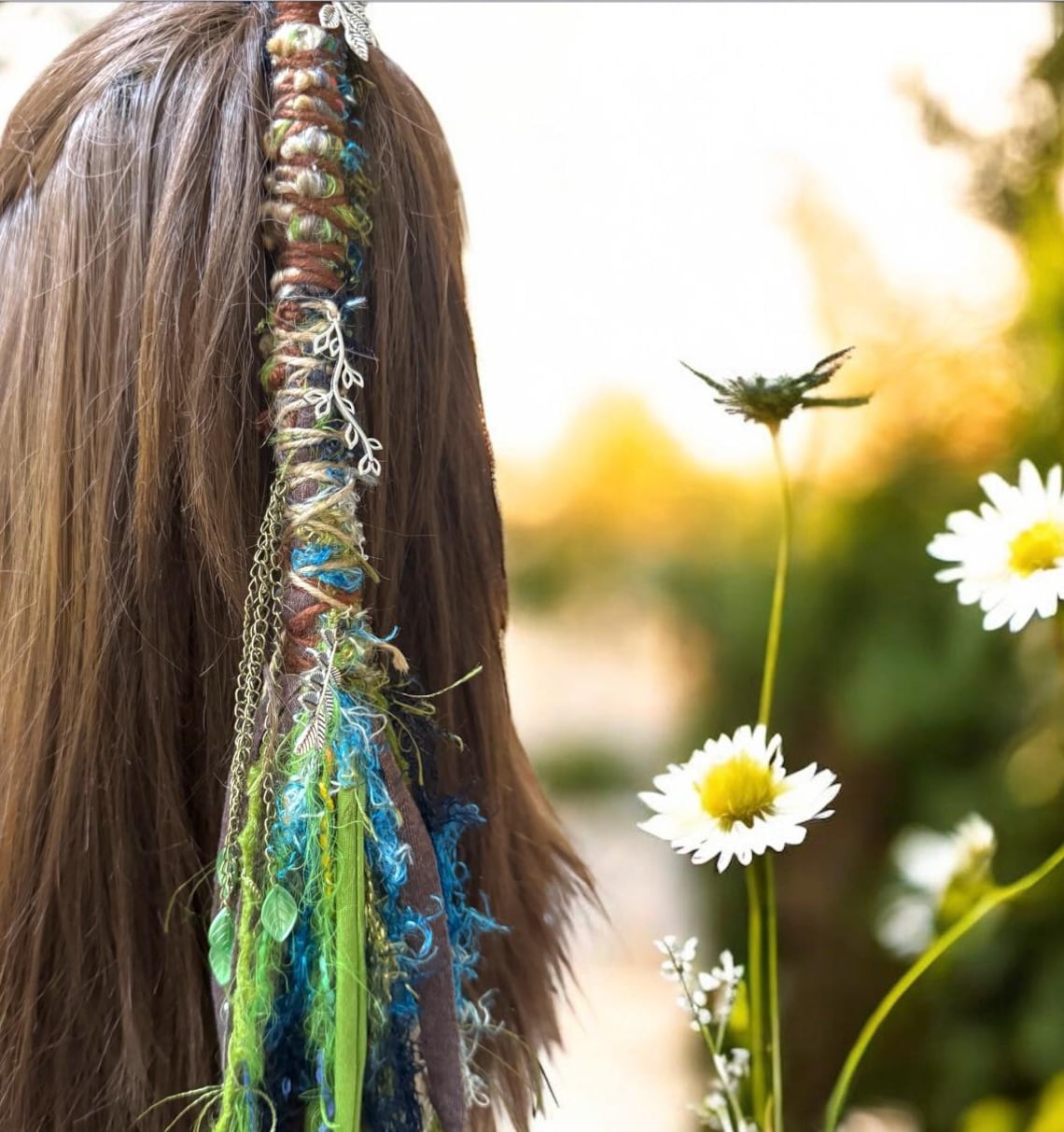 Boho Hair Wrap Dread, Fairy Locks, Dreadlock Braid Ponytail Clip, Hair ...