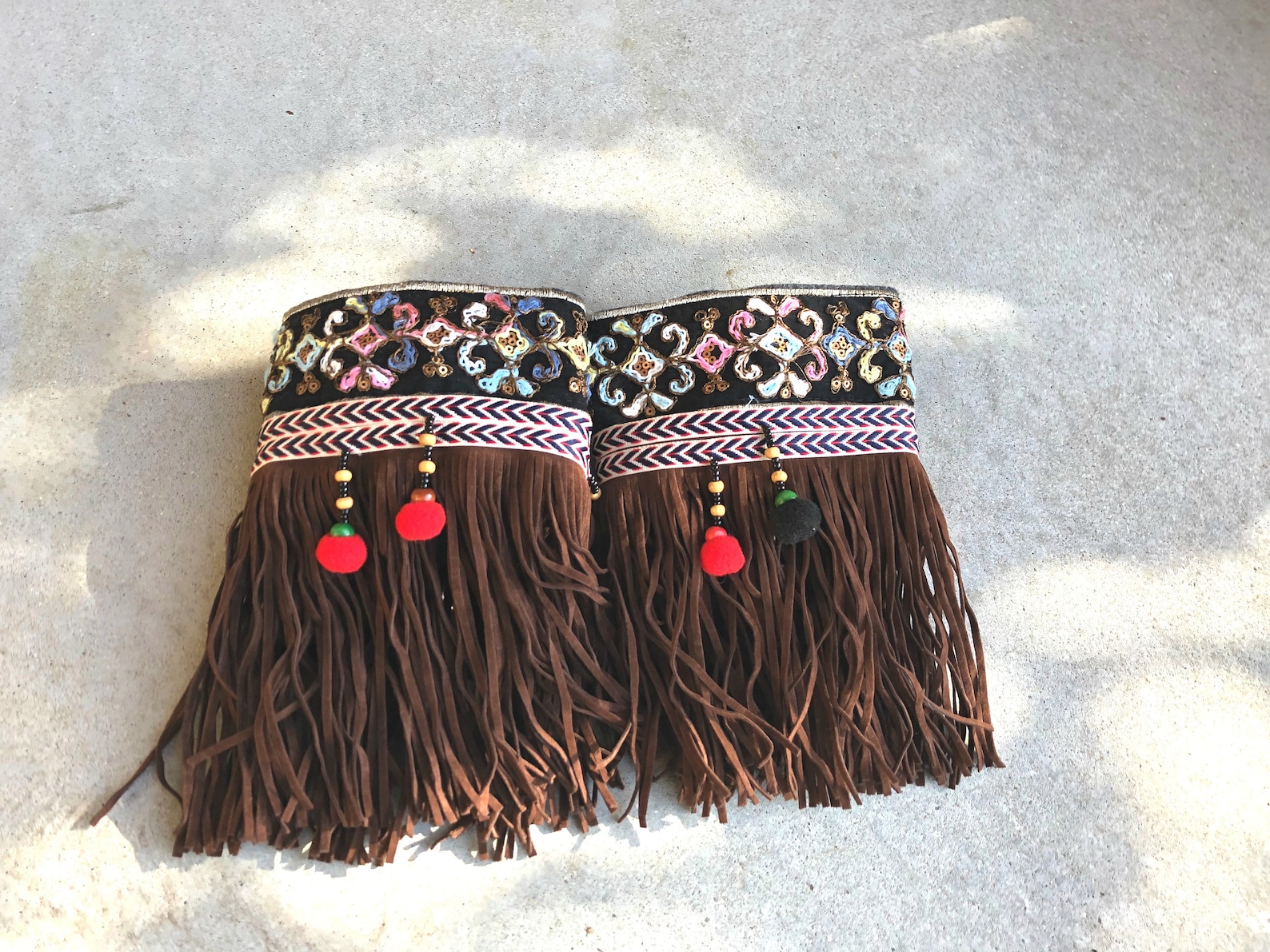 Brown Fringe Boot Cuffs Bohemian Boot Covers Gypsy Boot Wrap - Etsy