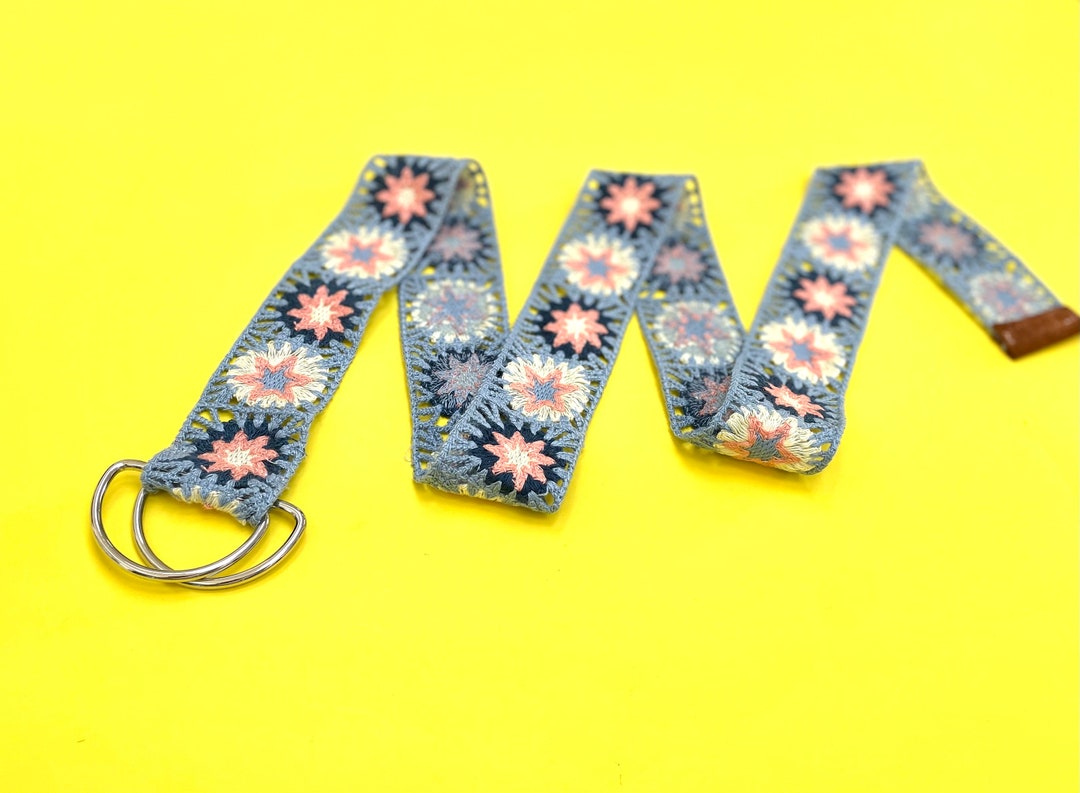 Crochet Belt Womens Belt Granny Square Crochet Belt Bohemian Belt Dress ...