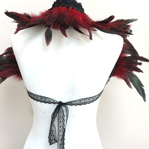Red Feather Cape, Carnival Costume, Bird Costume,steampunk Cape ...