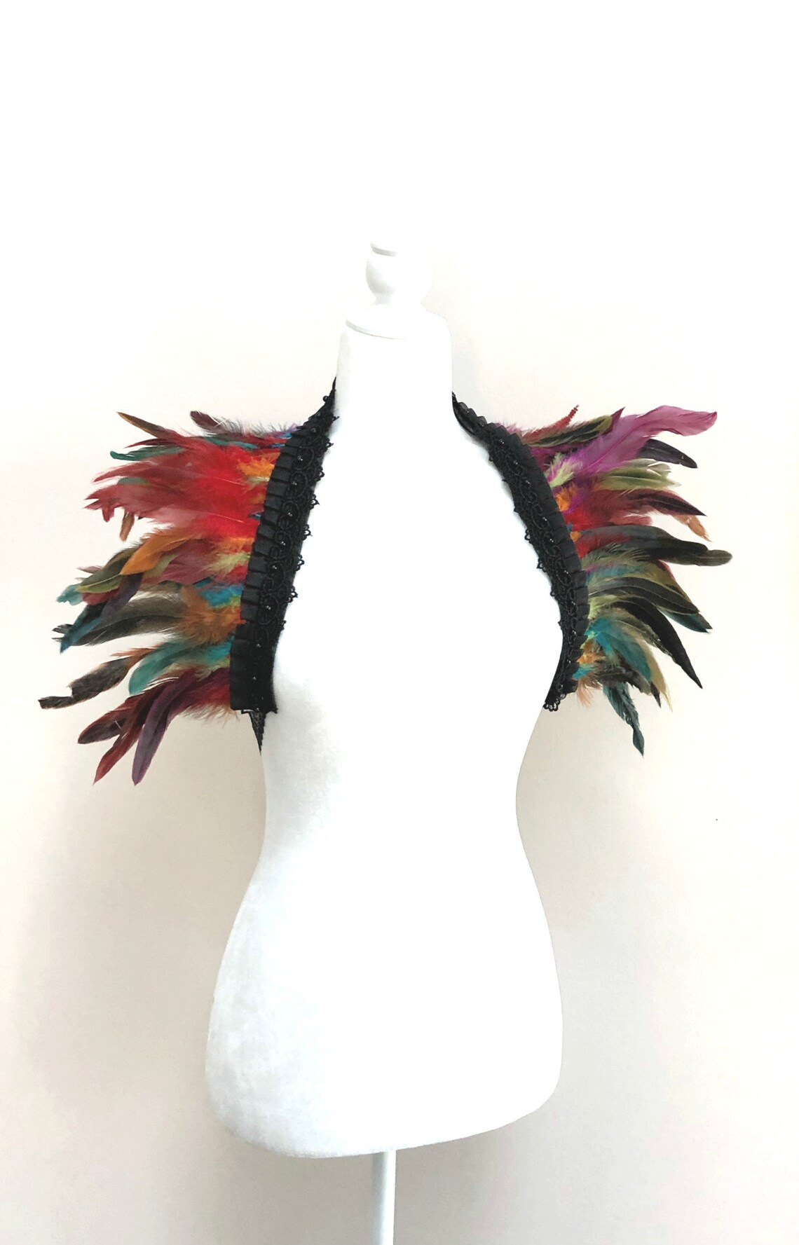 Feather Cape Carnival Costume Bird Costumesteampunk Cape - Etsy