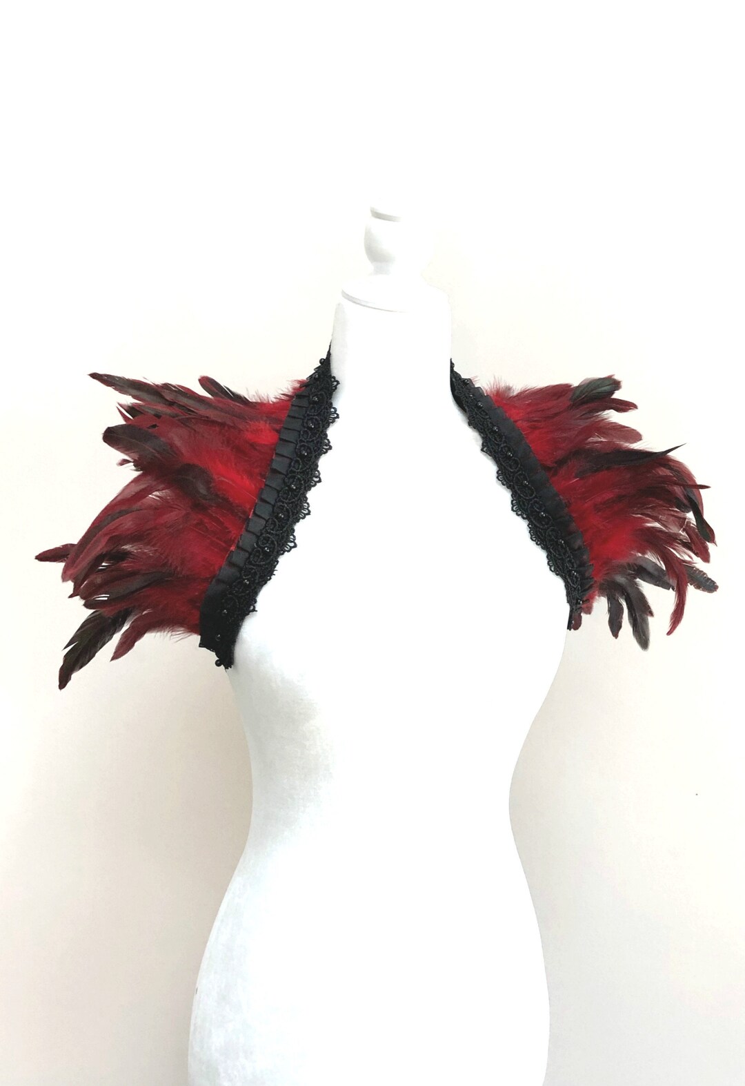 Red Feather Cape, Carnival Costume, Bird Costume,steampunk Cape ...