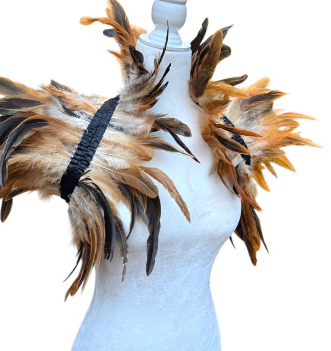 Handmade Feather Cape, Carnival Costume Shrug, Two-way Wearable - Etsy