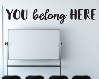 Vinyl Wall Art Decal | "you Belong Here" | Classroom ~ Children ~ Kids ...