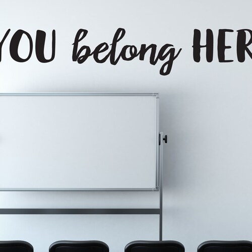 Vinyl Wall Art Decal you Belong Here Classroom - Etsy