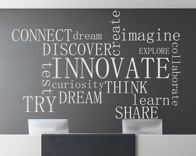 Vinyl Wall Art Decal innovative Workplace Word - Etsy