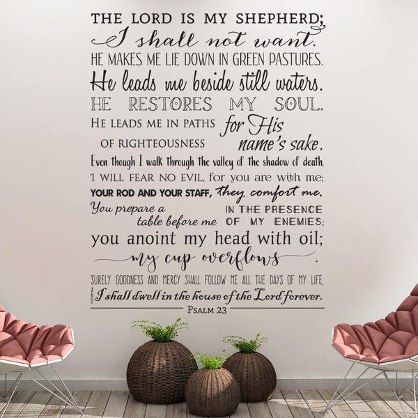 Psalm 23 Word Art - Etsy