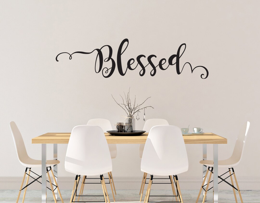Vinyl Wall Decal | "blessed" - Etsy