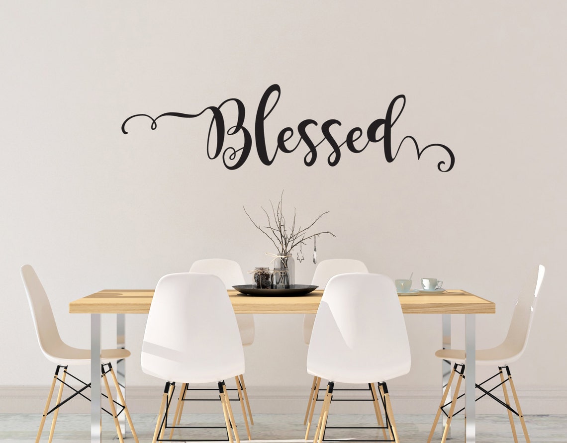 Vinyl Wall Decal | "blessed" - Etsy