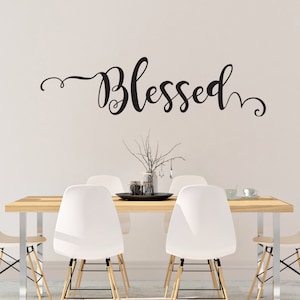 Vinyl Wall Decal | "blessed" - Etsy