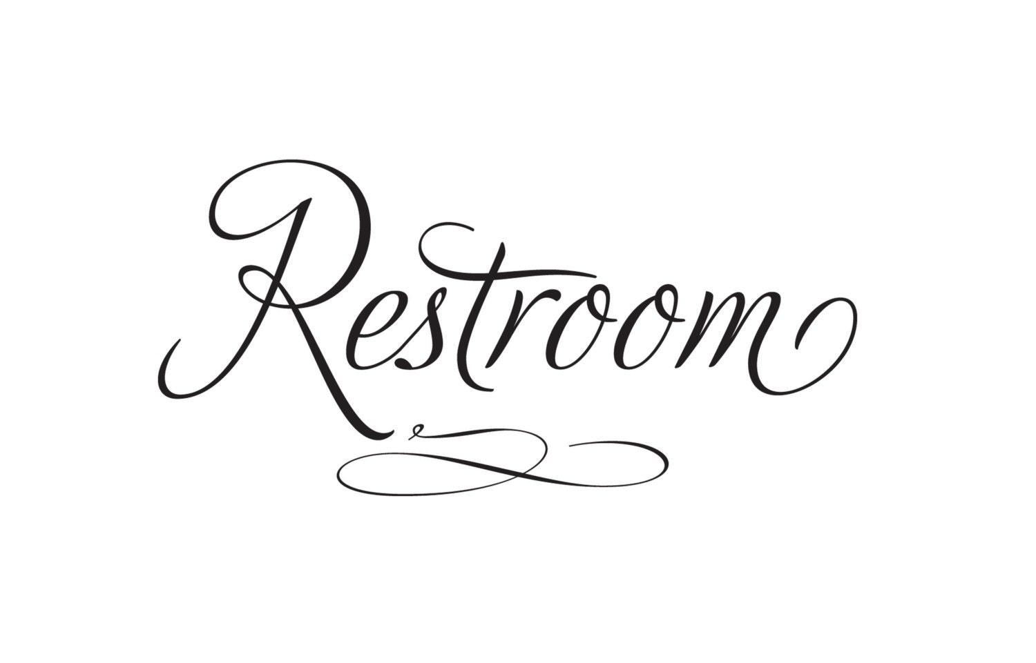 Vinyl Sign Decal | "restroom" | Restroom Sign ~ Bathroom Sign - Etsy UK