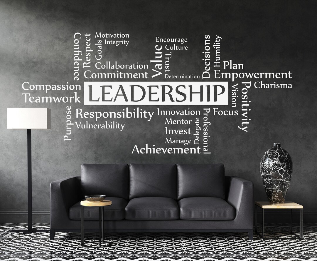 Leadership Vinyl Wall Art Decal Workplace Word Cluster Cloud Business ...
