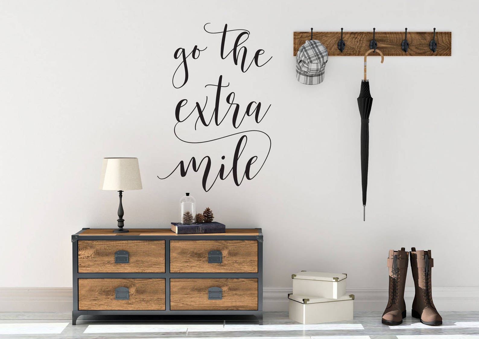 Vinyl Wall Decal go the Extra Mile - Etsy