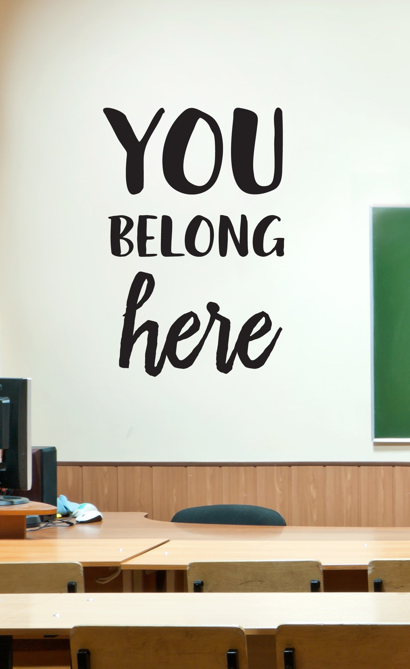 Vinyl Wall Art Decal you Belong Here Classroom - Etsy