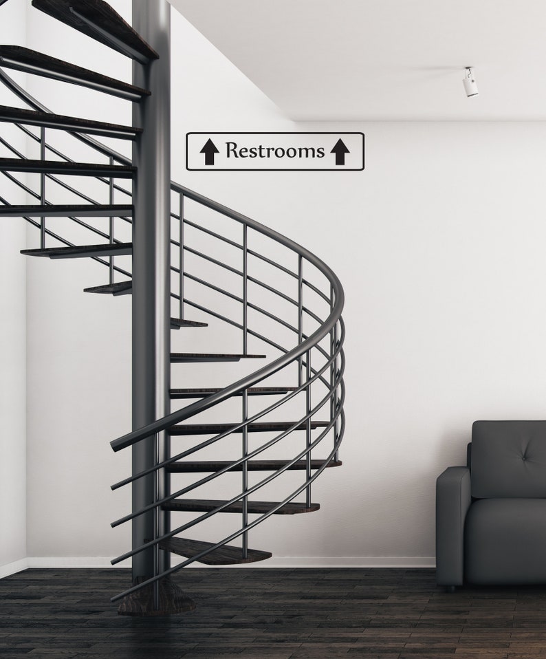 Vinyl Sign Decal restrooms Church Business | Etsy