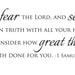 Vinyl Wall Art Decal 1 Samuel 12:24 only Fear the - Etsy
