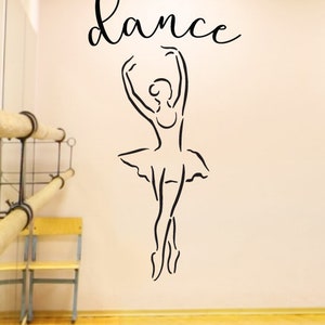 Vinyl Wall Art Decal | "dance" | Dance Studio Decor ~ Ballet ...