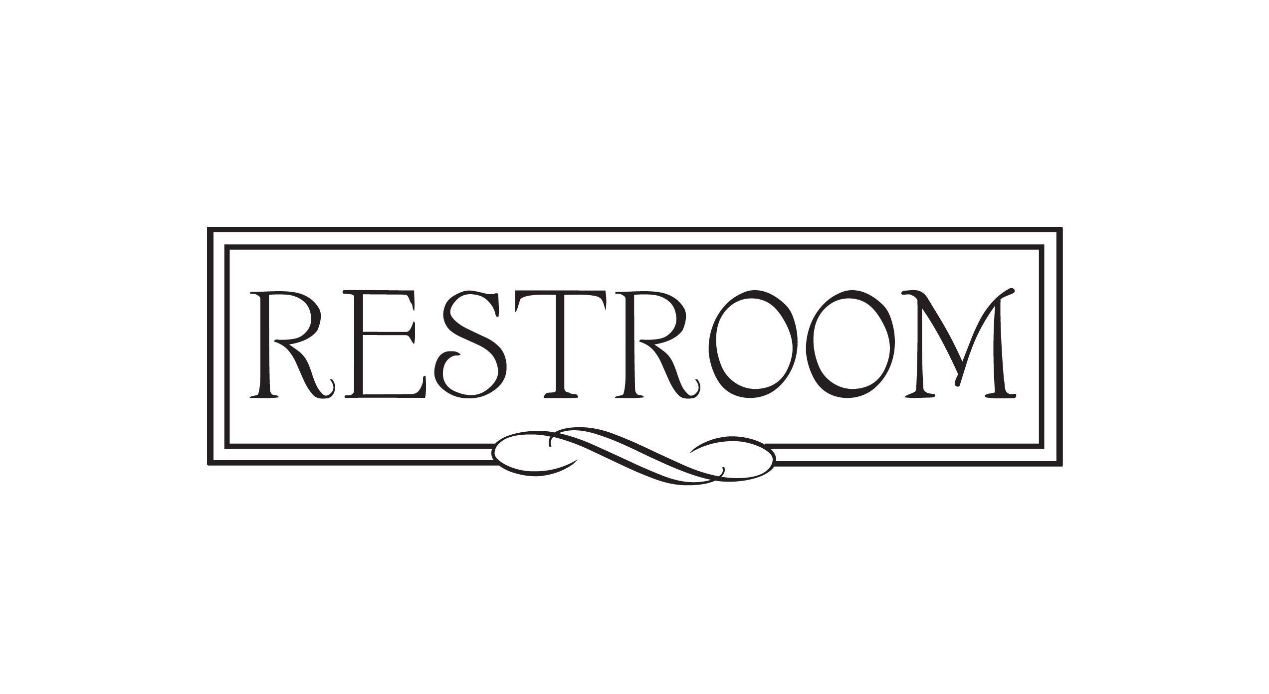 Vinyl Sign Decal | "restroom" | Restroom Sign ~ Bathroom Sign - Etsy