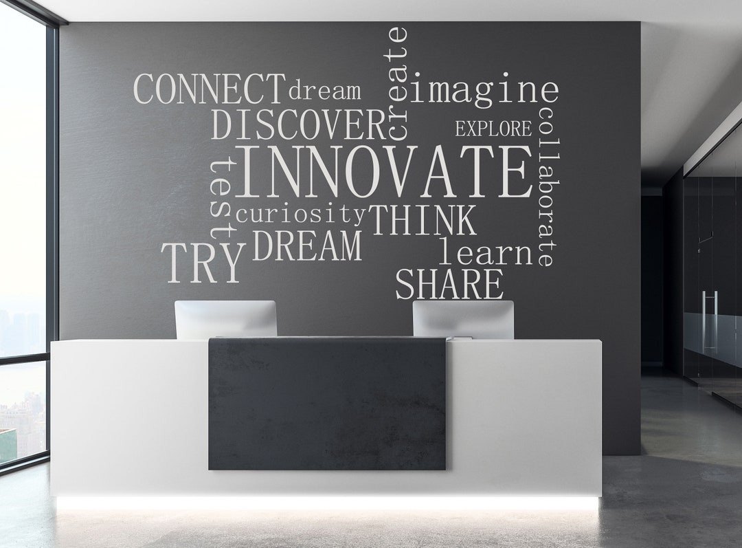 Vinyl Wall Art Decal | "innovative" | Workplace Word Cluster Business ...