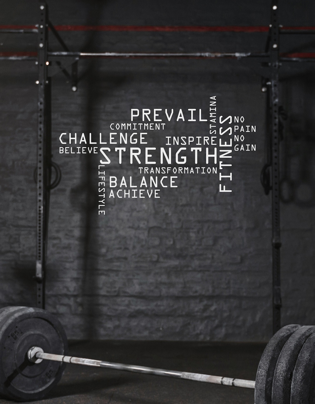 Vinyl Wall Art Decal | Fitness Word Cloud | Workout Health Word Cluster ...