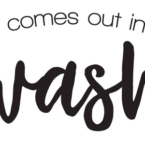 Vinyl Decal | "it All Comes Out in the Wash" | Laundry & Bath Room - Etsy