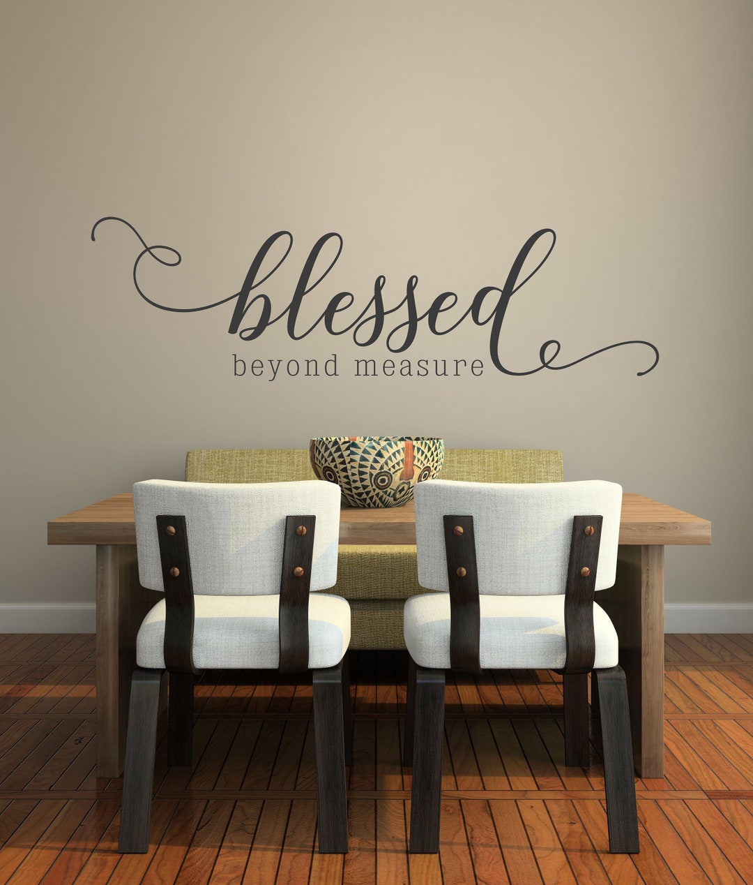 Vinyl Wall Art Decal | "blessed Beyond Measure" | Family Love Home ...