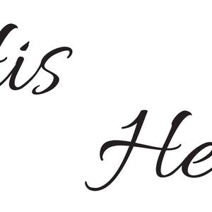 Vinyl Wall Sign Decals | "his" & "hers" - Etsy