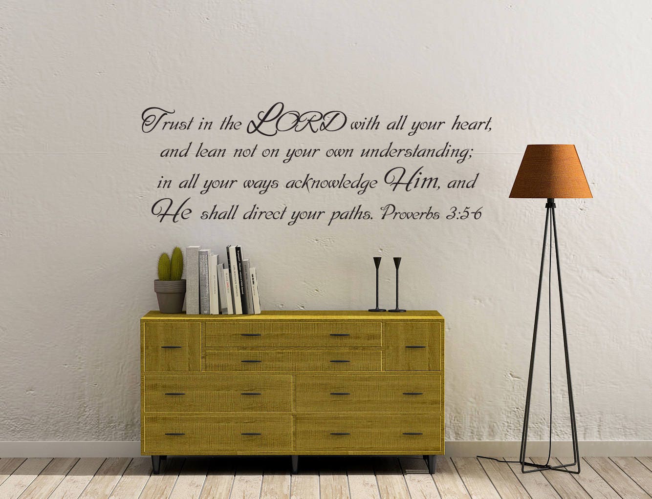 Vinyl Wall Decal Proverbs 3:5-6 Trust in the LORD | Etsy