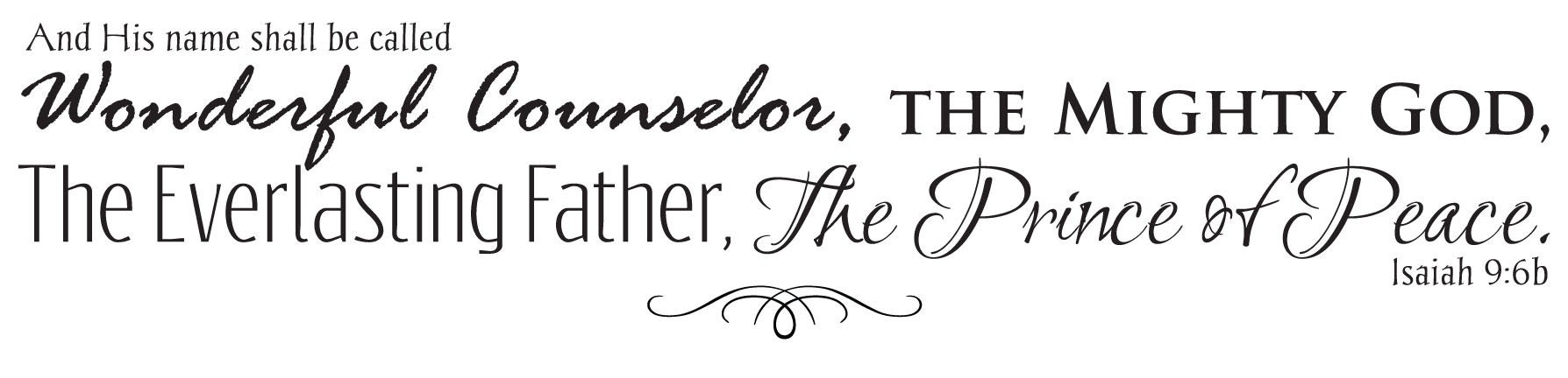 Vinyl Wall Art Decal Isaiah 9:6 His Name Shall Be Called - Etsy UK