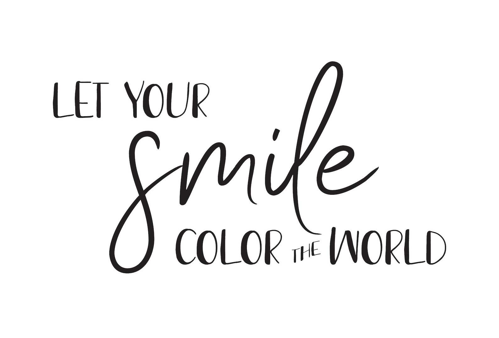 Vinyl Wall Art Decal let Your Smile Color the | Etsy