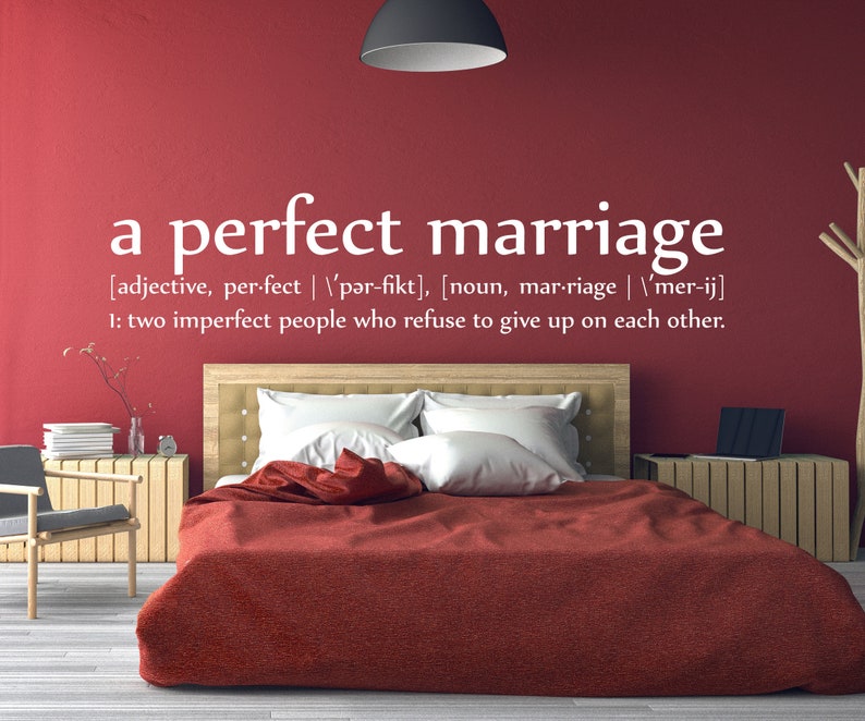Vinyl Wall Art Decal a Perfect Marriage - Etsy