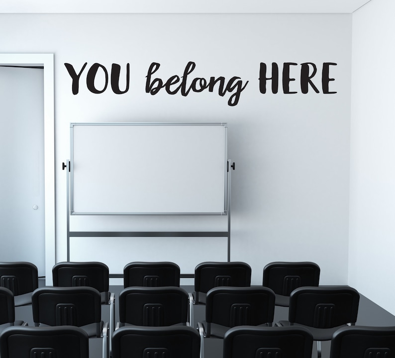 Vinyl Wall Art Decal You belong here Classroom | Etsy