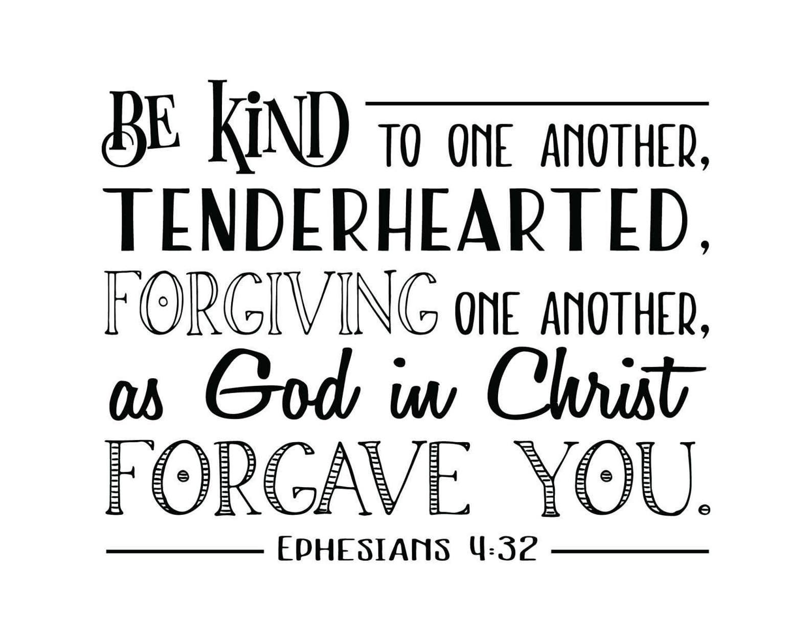 Vinyl Decal Ephesians 4:32 be Kind to One Another - Etsy