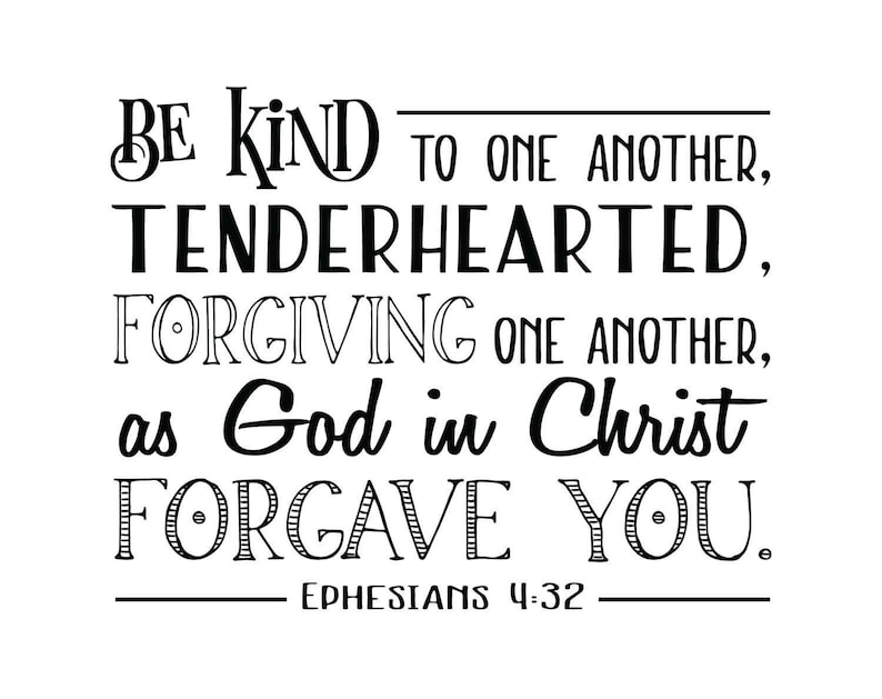 Vinyl Decal Ephesians 4:32 be Kind to One Another - Etsy Norway